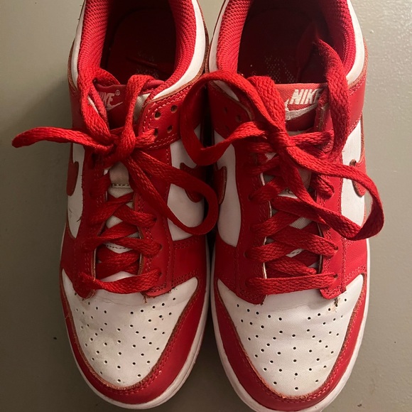 Nike | Shoes | Nike Kids Dunks In Red And White | Poshmark
